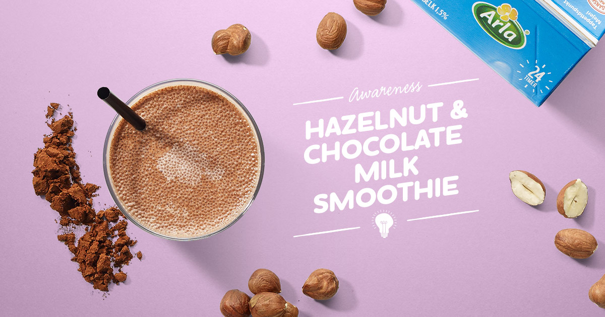 HAZELNUT & CHOCOLATE MILK SMOOTHIE | Arla