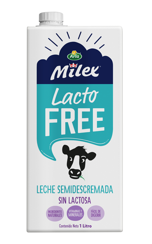 Milex® Leche Sin Lactosa Semidescremada 1L | Arla Milex